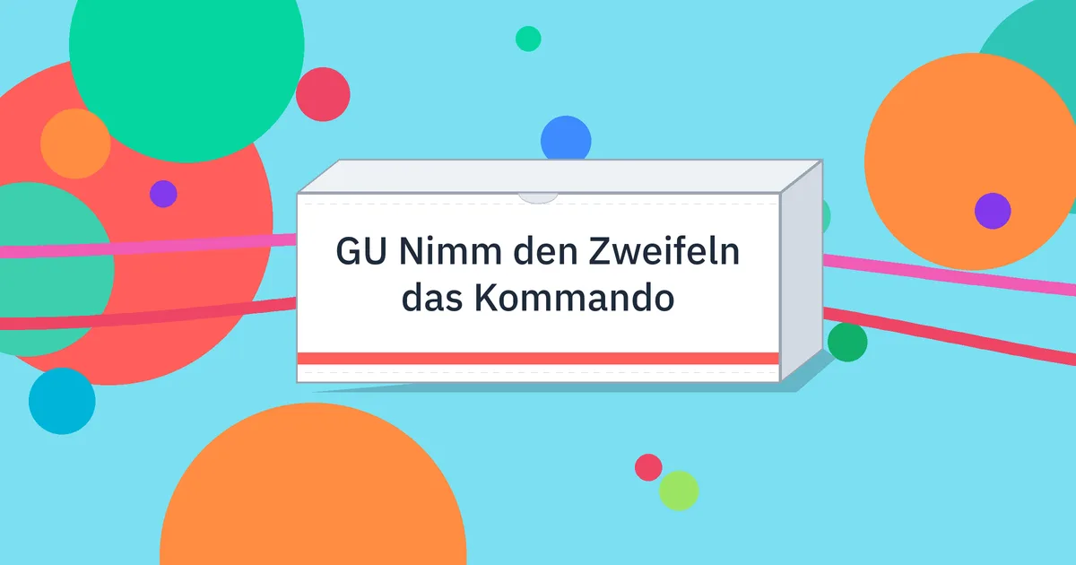 Symbolbild: Packung mit der Aufschrift GU Nimm den Zweifeln das Kommando (PZN 17963636) – Verfügbarkeit und Bezug in Apotheken in Frankfurt am Main