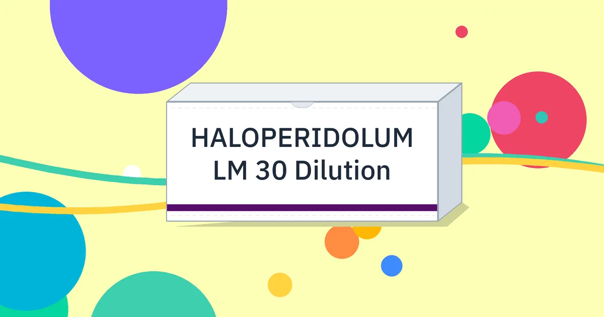 Symbolbild: Packung mit der Aufschrift HALOPERIDOLUM LM 30 Dilution (PZN 12883737) – Verfügbarkeit und Bezug in Apotheken in Frankfurt am Main
