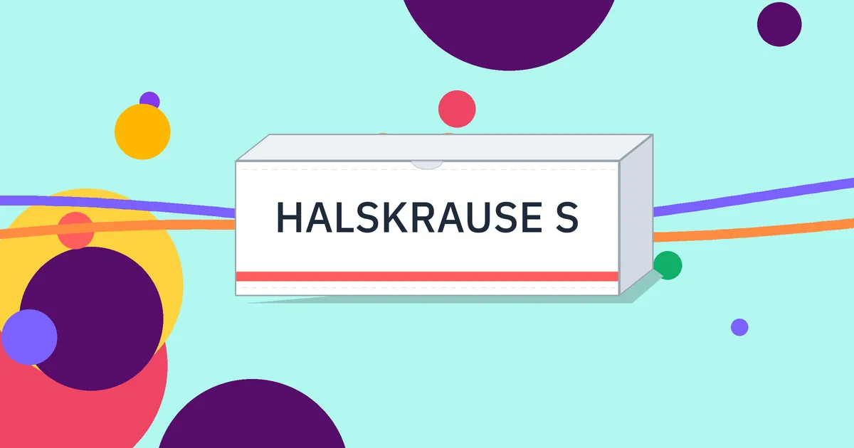Symbolbild: Packung mit der Aufschrift HALSKRAUSE S (PZN 02234110) – Verfügbarkeit und Bezug in Apotheken in Frankfurt am Main