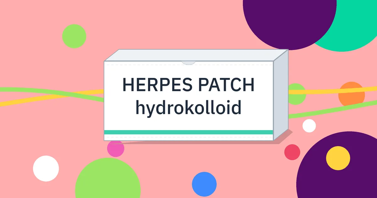 Symbolbild: Packung mit der Aufschrift HERPES PATCH hydrokolloid (PZN 11349183) – Verfügbarkeit und Bezug in Apotheken in Frankfurt am Main