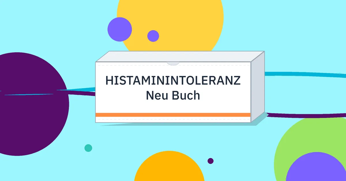 Symbolbild: Packung mit der Aufschrift HISTAMININTOLERANZ Neu Buch (PZN 19558101) – Verfügbarkeit und Bezug in Apotheken in Frankfurt am Main