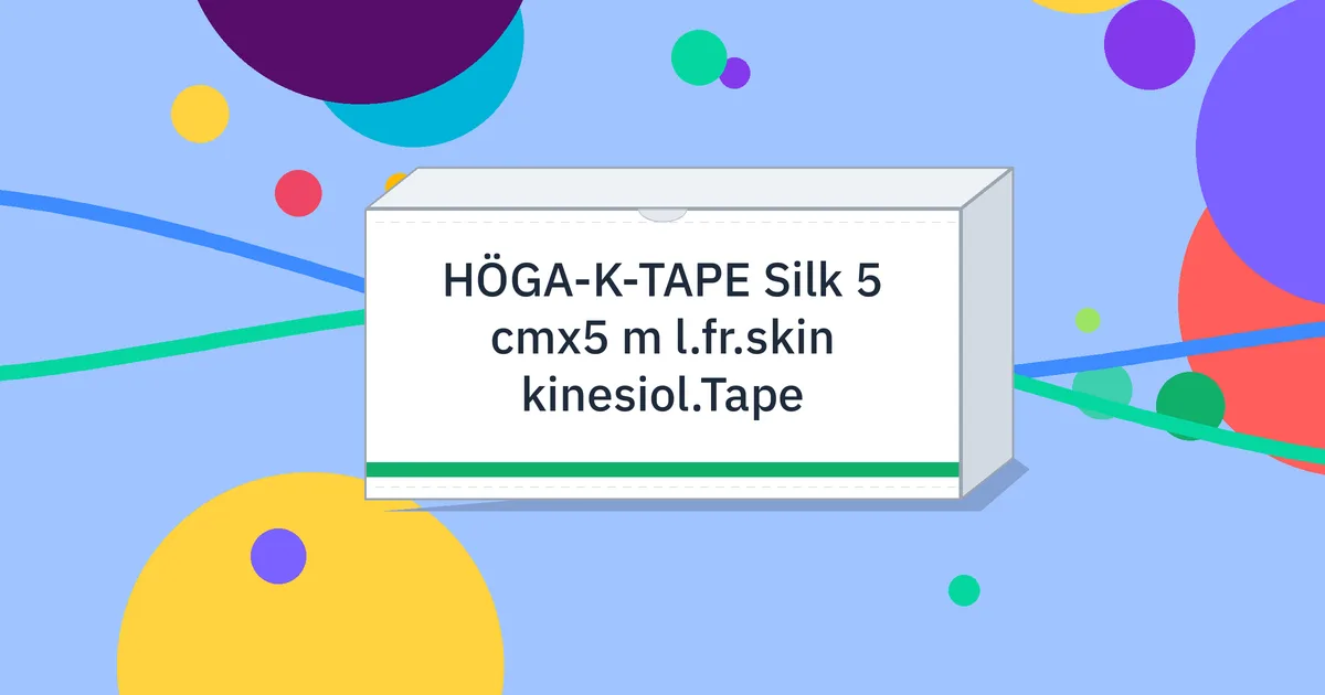 Symbolbild: Packung mit der Aufschrift HÖGA-K-TAPE Silk 5 cmx5 m l.fr.skin kinesiol.Tape (PZN 14136246) – Verfügbarkeit und Bezug in Apotheken in Frankfurt am Main