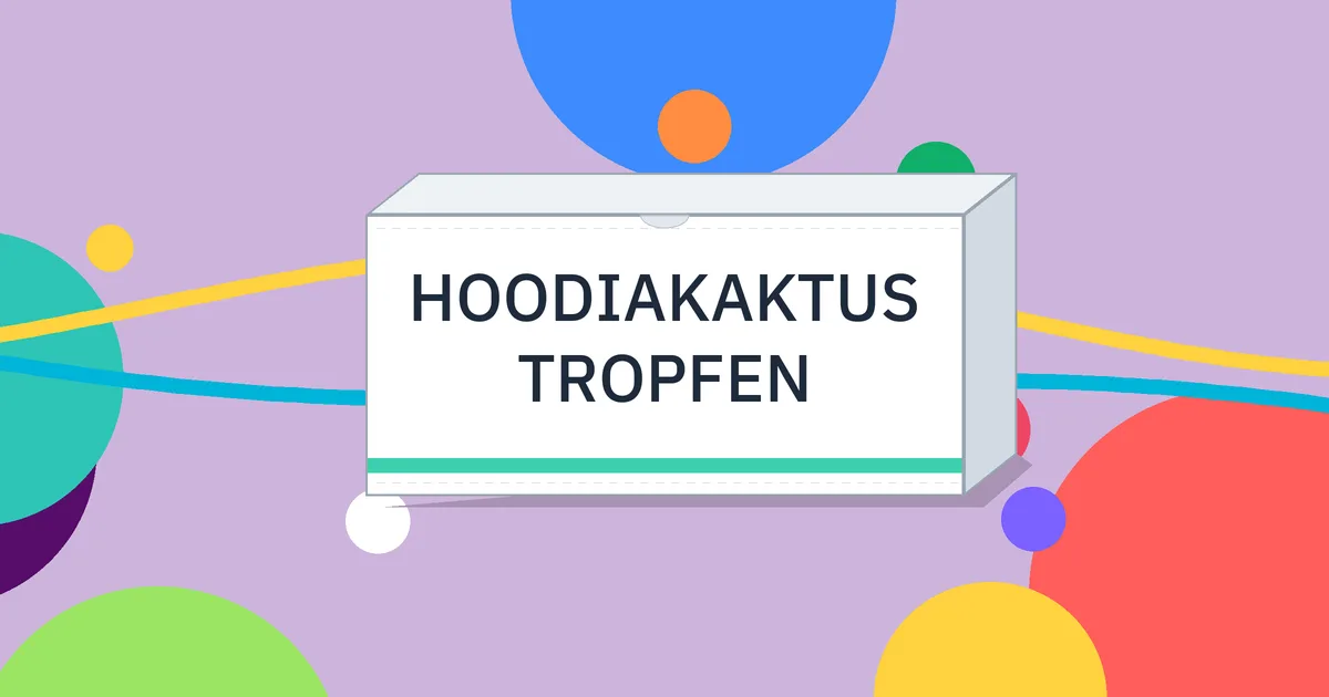 Symbolbild: Packung mit der Aufschrift HOODIAKAKTUS TROPFEN (PZN 14128005) – Verfügbarkeit und Bezug in Apotheken in Frankfurt am Main