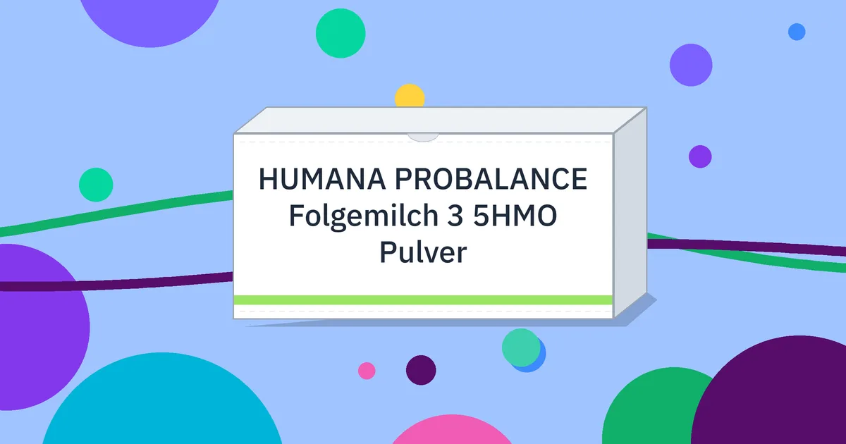 Symbolbild: Packung mit der Aufschrift HUMANA PROBALANCE Folgemilch 3 5HMO Pulver (PZN 19626400) – Verfügbarkeit und Bezug in Apotheken in Frankfurt am Main