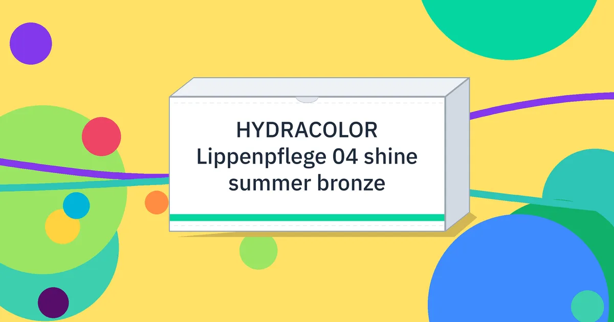 Symbolbild: Packung mit der Aufschrift HYDRACOLOR Lippenpflege 04 shine summer bronze (PZN 20155348) – Verfügbarkeit und Bezug in Apotheken in Frankfurt am Main
