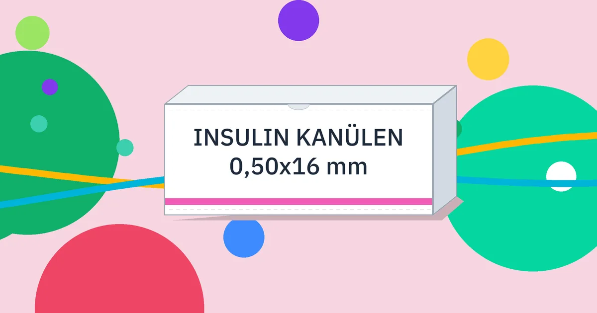 Symbolbild: Packung mit der Aufschrift INSULIN KANÜLEN 0,50x16 mm (PZN 09619020) – Verfügbarkeit und Bezug in Apotheken in Frankfurt am Main