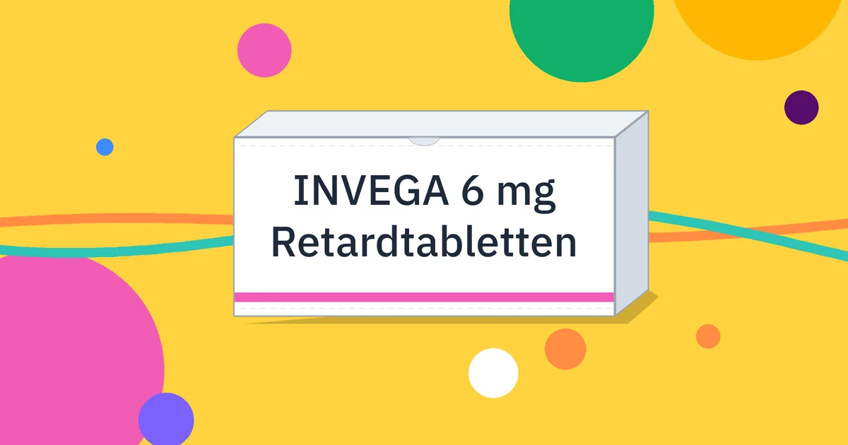 Symbolbild: Packung mit der Aufschrift INVEGA 6 mg Retardtabletten (PZN 20125229) – Verfügbarkeit und Bezug in Apotheken in Frankfurt am Main