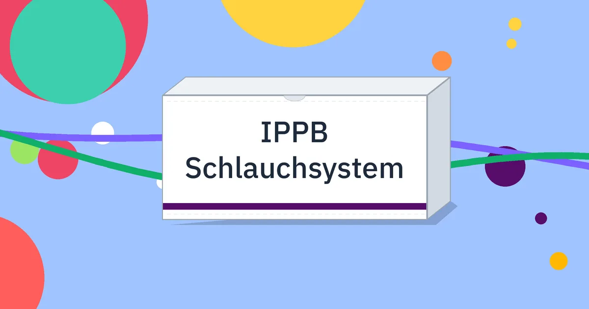 Symbolbild: Packung mit der Aufschrift IPPB Schlauchsystem (PZN 14305453) – Verfügbarkeit und Bezug in Apotheken in Frankfurt am Main