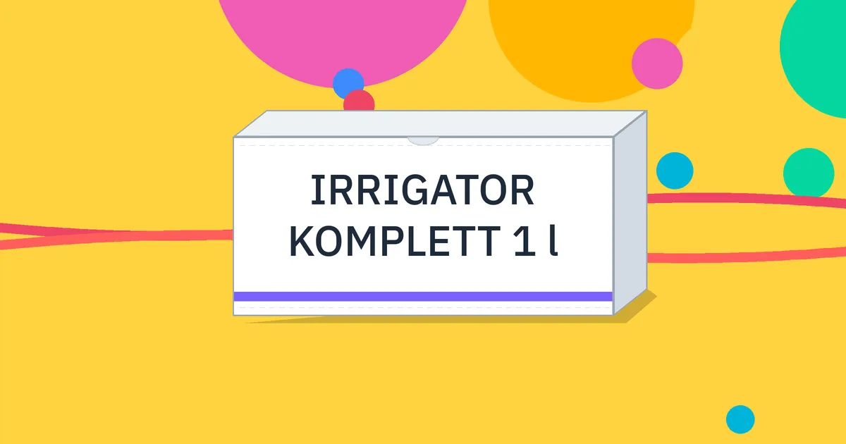 Symbolbild: Packung mit der Aufschrift IRRIGATOR KOMPLETT 1 l (PZN 02741077) – Verfügbarkeit und Bezug in Apotheken in Frankfurt am Main