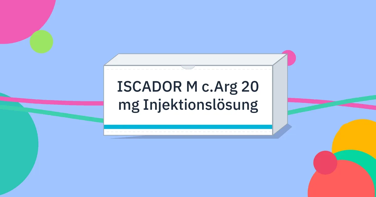 Symbolbild: Packung mit der Aufschrift ISCADOR M c.Arg 20 mg Injektionslösung (PZN 01385628) – Verfügbarkeit und Bezug in Apotheken in Frankfurt am Main