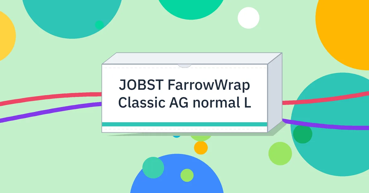 Symbolbild: Packung mit der Aufschrift JOBST FarrowWrap Classic AG normal L (PZN 13869811) – Verfügbarkeit und Bezug in Apotheken in Frankfurt am Main