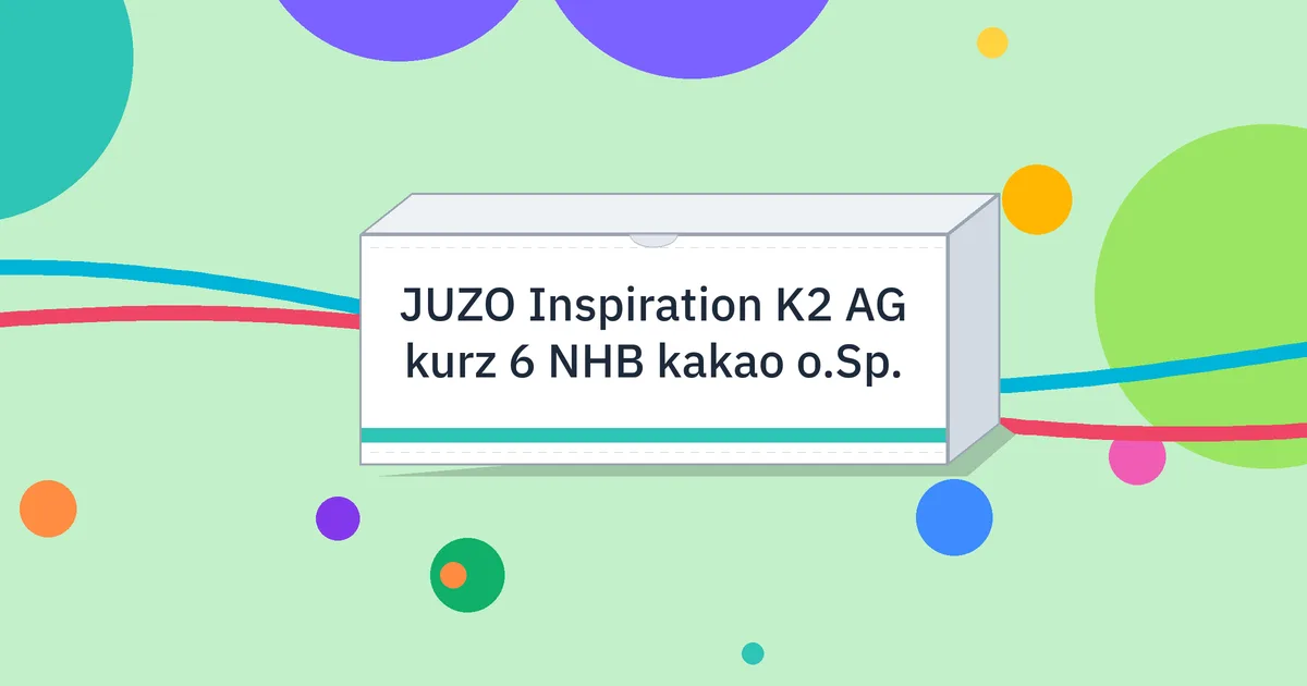 Symbolbild: Packung mit der Aufschrift JUZO Inspiration K2 AG kurz 6 NHB kakao o.Sp. (PZN 14923323) – Verfügbarkeit und Bezug in Apotheken in Frankfurt am Main