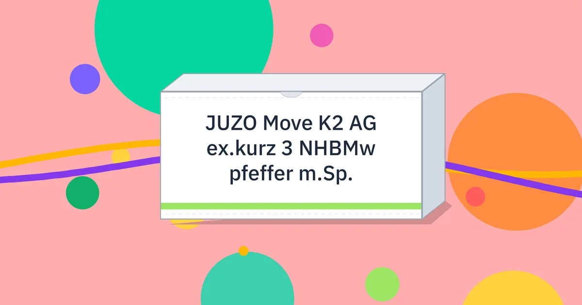 Symbolbild: Packung mit der Aufschrift JUZO Move K2 AG ex.kurz 3 NHBMw pfeffer m.Sp. (PZN 16644337) – Verfügbarkeit und Bezug in Apotheken in Frankfurt am Main