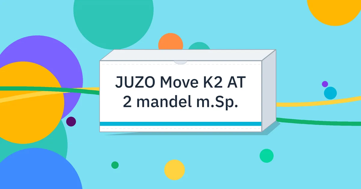 Symbolbild: Packung mit der Aufschrift JUZO Move K2 AT 2 mandel m.Sp. (PZN 20667812) – Verfügbarkeit und Bezug in Apotheken in Frankfurt am Main