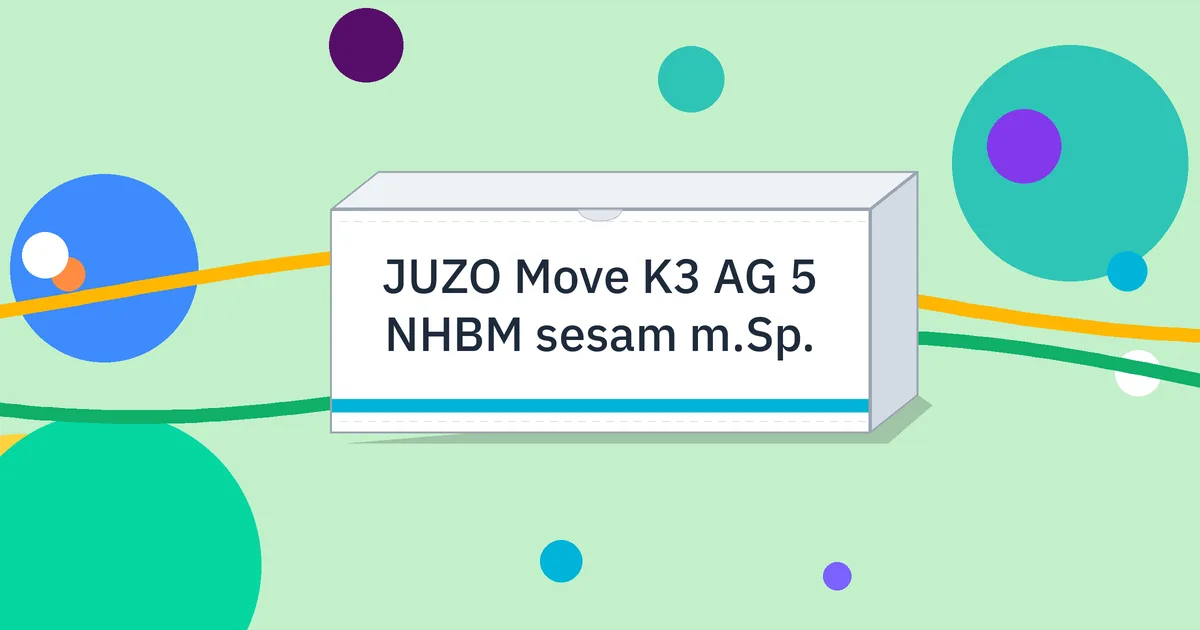 Symbolbild: Packung mit der Aufschrift JUZO Move K3 AG 5 NHBM sesam m.Sp. (PZN 18574859) – Verfügbarkeit und Bezug in Apotheken in Frankfurt am Main
