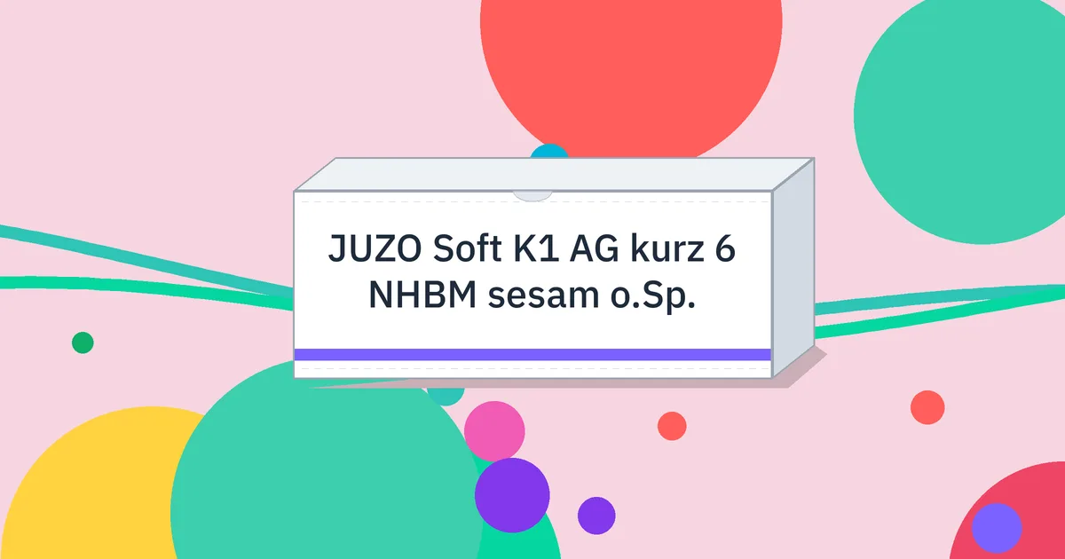Symbolbild: Packung mit der Aufschrift JUZO Soft K1 AG kurz 6 NHBM sesam o.Sp. (PZN 14995386) – Verfügbarkeit und Bezug in Apotheken in Frankfurt am Main