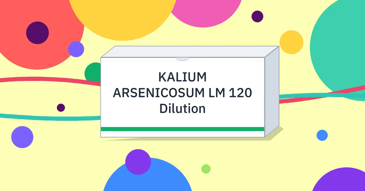 Symbolbild: Packung mit der Aufschrift KALIUM ARSENICOSUM LM 120 Dilution (PZN 12917324) – Verfügbarkeit und Bezug in Apotheken in Frankfurt am Main