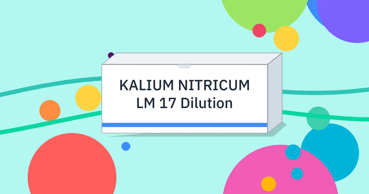 Symbolbild: Packung mit der Aufschrift KALIUM NITRICUM LM 17 Dilution (PZN 12923253) – Verfügbarkeit und Bezug in Apotheken in Frankfurt am Main