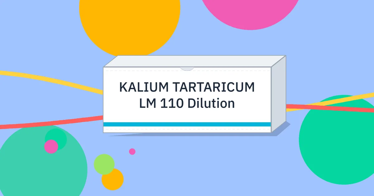 Symbolbild: Packung mit der Aufschrift KALIUM TARTARICUM LM 110 Dilution (PZN 12927044) – Verfügbarkeit und Bezug in Apotheken in Frankfurt am Main