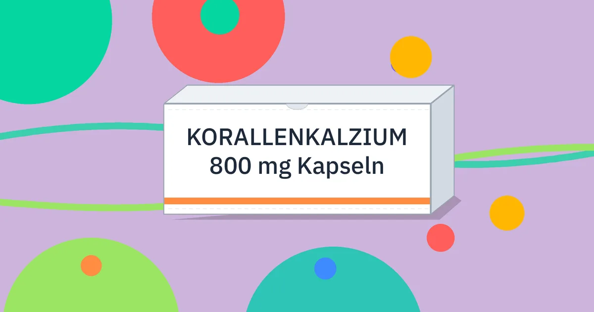 Symbolbild: Packung mit der Aufschrift KORALLENKALZIUM 800 mg Kapseln (PZN 10007641) – Verfügbarkeit und Bezug in Apotheken in Frankfurt am Main