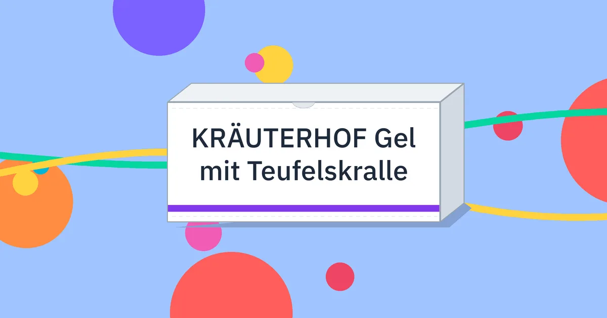 Symbolbild: Packung mit der Aufschrift KRÄUTERHOF Gel mit Teufelskralle (PZN 10412666) – Verfügbarkeit und Bezug in Apotheken in Frankfurt am Main