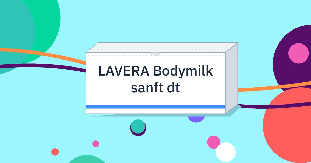 Symbolbild: Packung mit der Aufschrift LAVERA Bodymilk sanft dt (PZN 16674640) – Verfügbarkeit und Bezug in Apotheken in Frankfurt am Main