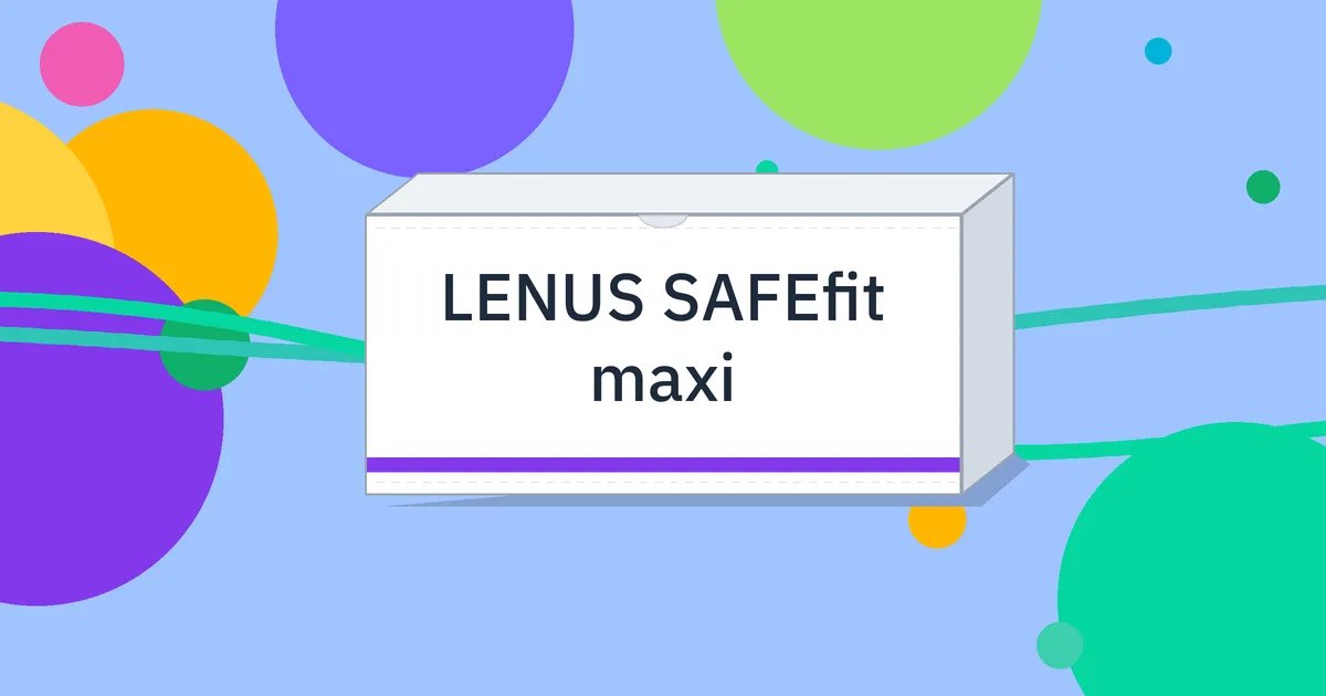 Symbolbild: Packung mit der Aufschrift LENUS SAFEfit maxi (PZN 17954264) – Verfügbarkeit und Bezug in Apotheken in Frankfurt am Main