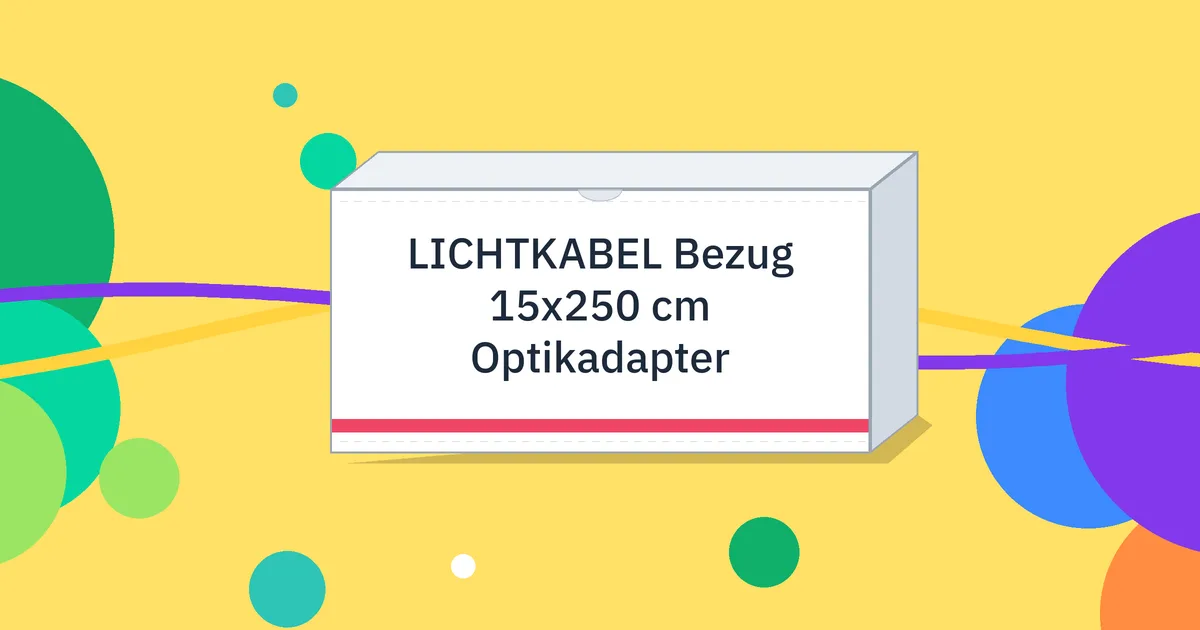 Symbolbild: Packung mit der Aufschrift LICHTKABEL Bezug 15x250 cm Optikadapter (PZN 07599690) – Verfügbarkeit und Bezug in Apotheken in Frankfurt am Main