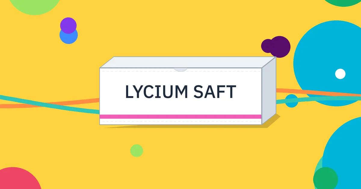 Symbolbild: Packung mit der Aufschrift LYCIUM SAFT (PZN 03539082) – Verfügbarkeit und Bezug in Apotheken in Frankfurt am Main