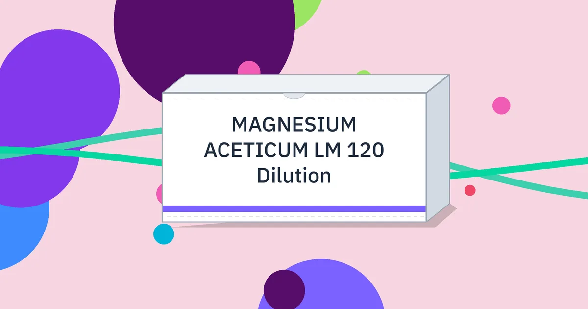 Symbolbild: Packung mit der Aufschrift MAGNESIUM ACETICUM LM 120 Dilution (PZN 12935960) – Verfügbarkeit und Bezug in Apotheken in Frankfurt am Main