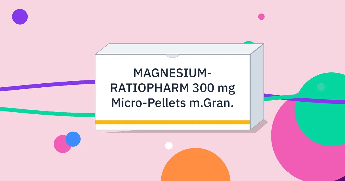 Symbolbild: Packung mit der Aufschrift MAGNESIUM-RATIOPHARM 300 mg Micro-Pellets m.Gran. (PZN 00066654) – Verfügbarkeit und Bezug in Apotheken in Frankfurt am Main