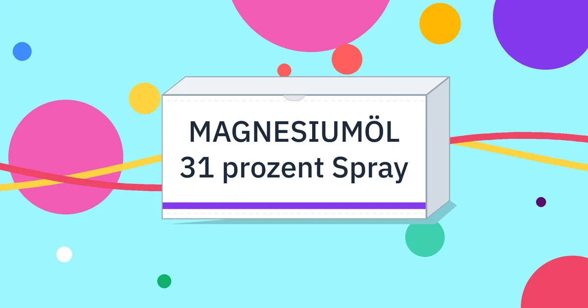 Symbolbild: Packung mit der Aufschrift MAGNESIUMÖL 31 prozent Spray (PZN 15242766) – Verfügbarkeit und Bezug in Apotheken in Frankfurt am Main