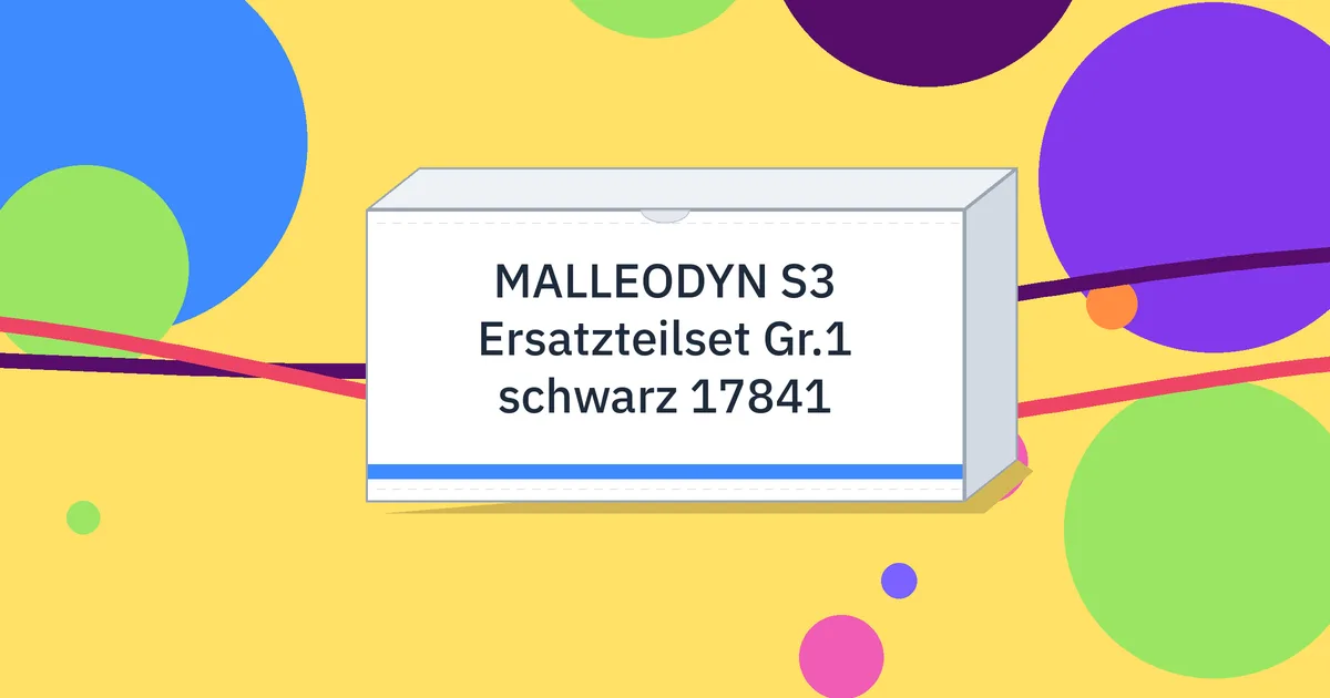 Symbolbild: Packung mit der Aufschrift MALLEODYN S3 Ersatzteilset Gr.1 schwarz 17841 (PZN 16336021) – Verfügbarkeit und Bezug in Apotheken in Frankfurt am Main