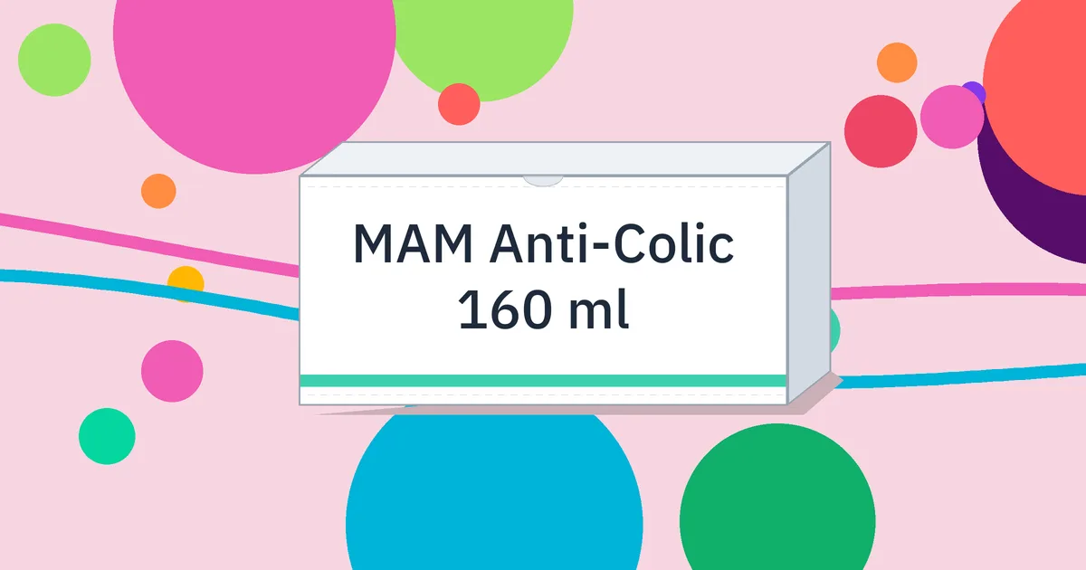 Symbolbild: Packung mit der Aufschrift MAM Anti-Colic 160 ml (PZN 05851501) – Verfügbarkeit und Bezug in Apotheken in Frankfurt am Main
