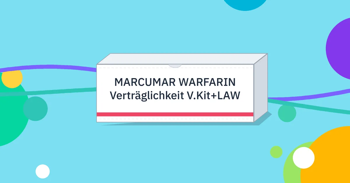 Symbolbild: Packung mit der Aufschrift MARCUMAR WARFARIN Verträglichkeit V.Kit+LAW (PZN 16739977) – Verfügbarkeit und Bezug in Apotheken in Frankfurt am Main