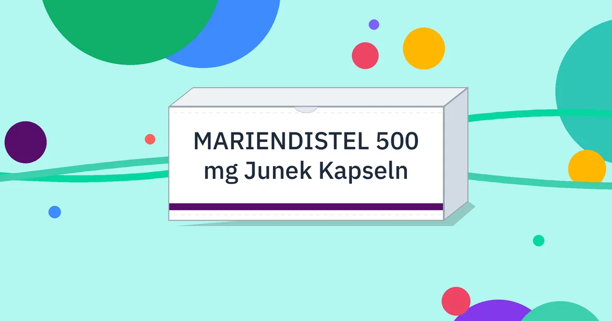 Symbolbild: Packung mit der Aufschrift MARIENDISTEL 500 mg Junek Kapseln (PZN 10051180) – Verfügbarkeit und Bezug in Apotheken in Frankfurt am Main