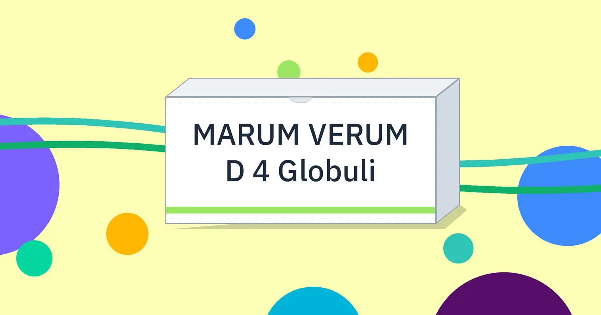 Symbolbild: Packung mit der Aufschrift MARUM VERUM D 4 Globuli (PZN 04226652) – Verfügbarkeit und Bezug in Apotheken in Frankfurt am Main