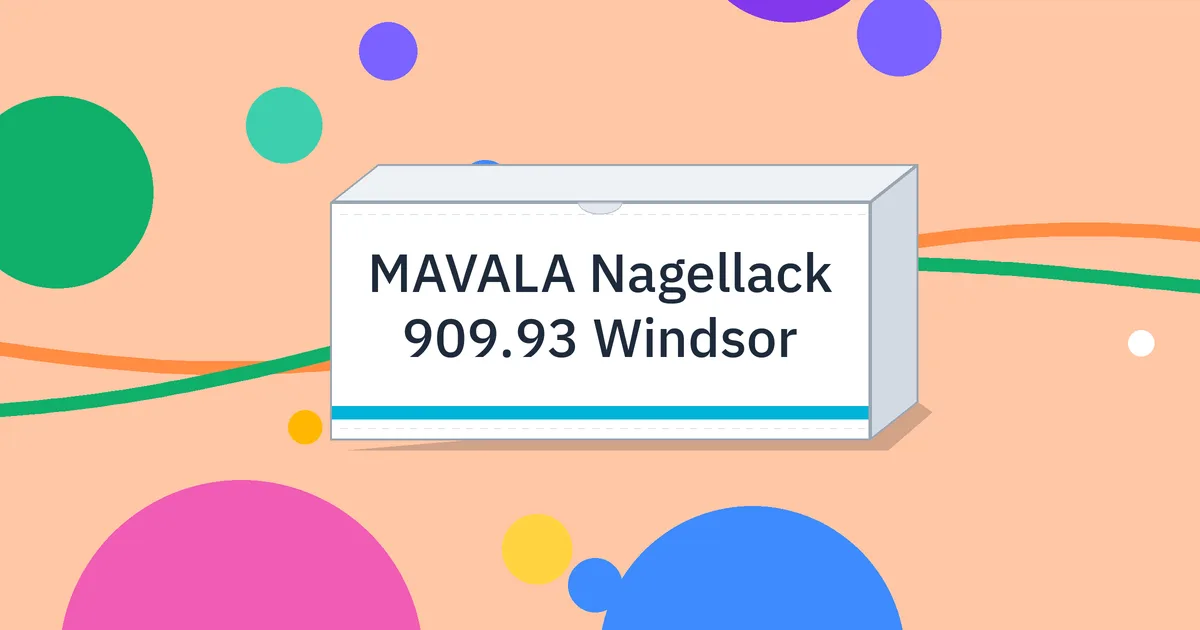 Symbolbild: Packung mit der Aufschrift MAVALA Nagellack 909.93 Windsor (PZN 14438007) – Verfügbarkeit und Bezug in Apotheken in Frankfurt am Main