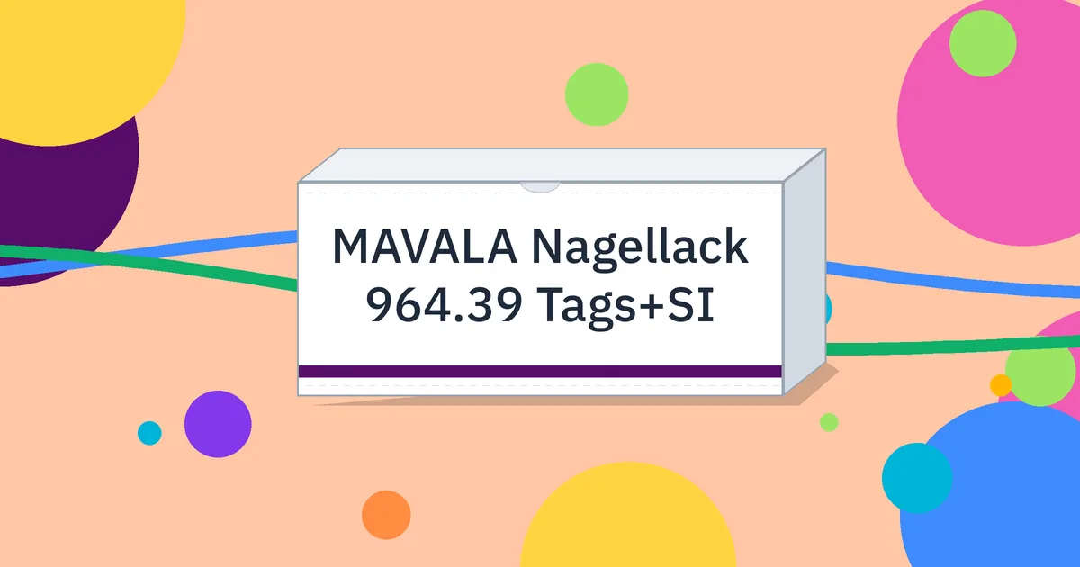 Symbolbild: Packung mit der Aufschrift MAVALA Nagellack 964.39 Tags+SI (PZN 18298589) – Verfügbarkeit und Bezug in Apotheken in Frankfurt am Main