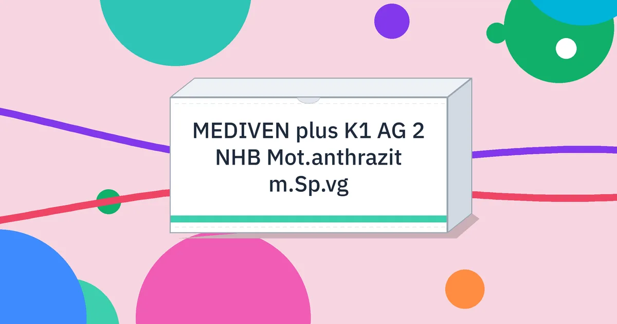 Symbolbild: Packung mit der Aufschrift MEDIVEN plus K1 AG 2 NHB Mot.anthrazit m.Sp.vg (PZN 15915053) – Verfügbarkeit und Bezug in Apotheken in Frankfurt am Main