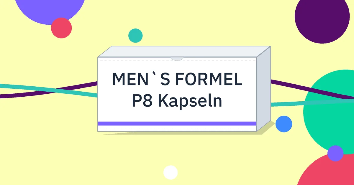 Symbolbild: Packung mit der Aufschrift MEN`S FORMEL P8 Kapseln (PZN 18405513) – Verfügbarkeit und Bezug in Apotheken in Frankfurt am Main