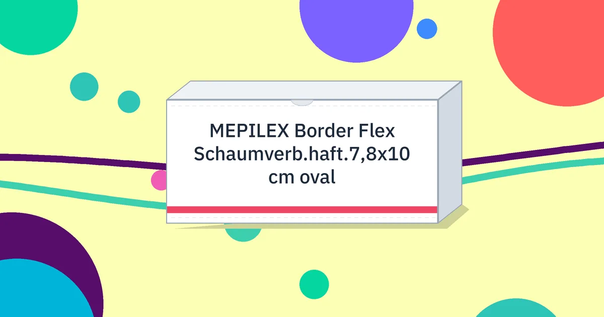 Symbolbild: Packung mit der Aufschrift MEPILEX Border Flex Schaumverb.haft.7,8x10 cm oval (PZN 18010306) – Verfügbarkeit und Bezug in Apotheken in Frankfurt am Main