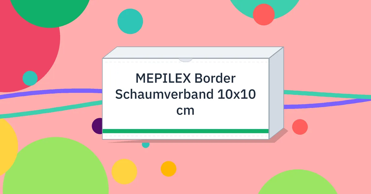 Symbolbild: Packung mit der Aufschrift MEPILEX Border Schaumverband 10x10 cm (PZN 18704598) – Verfügbarkeit und Bezug in Apotheken in Frankfurt am Main