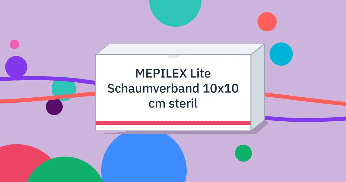 Symbolbild: Packung mit der Aufschrift MEPILEX Lite Schaumverband 10x10 cm steril (PZN 09680893) – Verfügbarkeit und Bezug in Apotheken in Frankfurt am Main