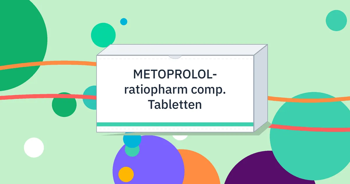 Symbolbild: Packung mit der Aufschrift METOPROLOL-ratiopharm comp. Tabletten (PZN 04855738) – Verfügbarkeit und Bezug in Apotheken in Frankfurt am Main