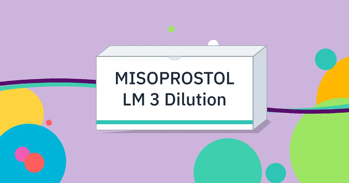 Symbolbild: Packung mit der Aufschrift MISOPROSTOL LM 3 Dilution (PZN 12956525) – Verfügbarkeit und Bezug in Apotheken in Frankfurt am Main