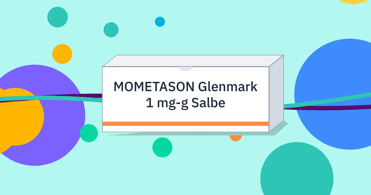 Symbolbild: Packung mit der Aufschrift MOMETASON Glenmark 1 mg-g Salbe (PZN 08820464) – Verfügbarkeit und Bezug in Apotheken in Frankfurt am Main