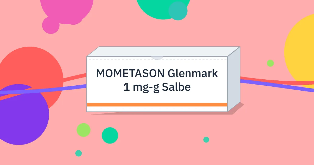 Symbolbild: Packung mit der Aufschrift MOMETASON Glenmark 1 mg-g Salbe (PZN 08820470) – Verfügbarkeit und Bezug in Apotheken in Frankfurt am Main
