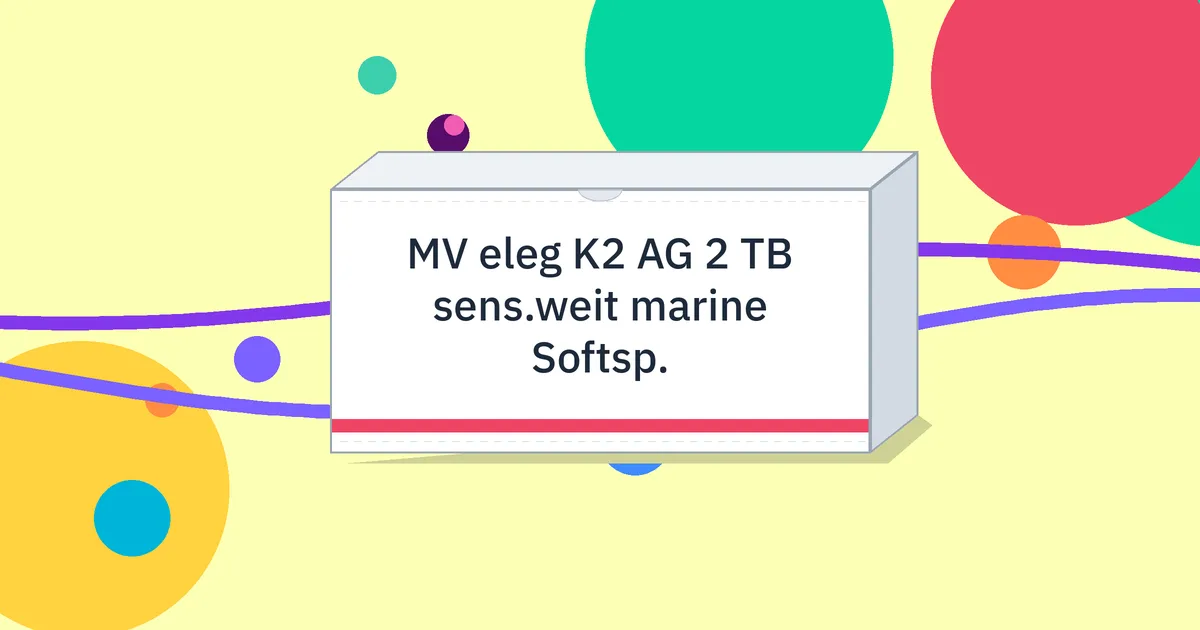 Symbolbild: Packung mit der Aufschrift MV eleg K2 AG 2 TB sens.weit marine Softsp. (PZN 14611693) – Verfügbarkeit und Bezug in Apotheken in Frankfurt am Main