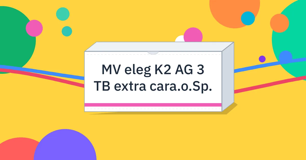 Symbolbild: Packung mit der Aufschrift MV eleg K2 AG 3 TB extra cara.o.Sp. (PZN 09876283) – Verfügbarkeit und Bezug in Apotheken in Frankfurt am Main